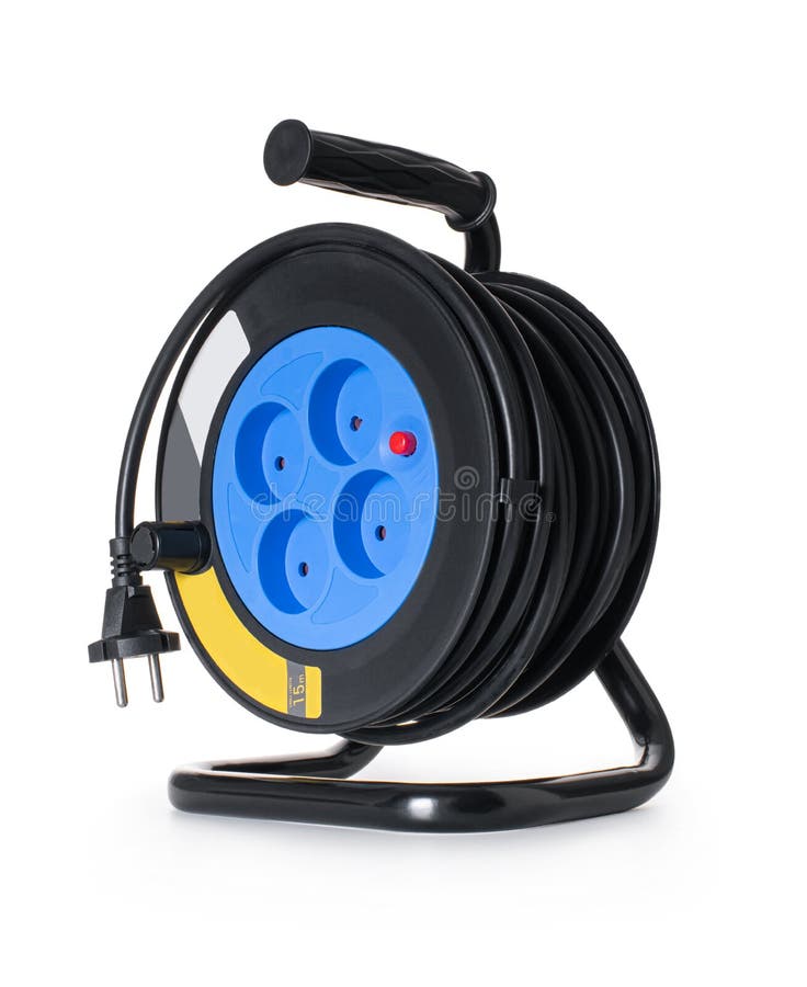 Coil, Electrical Extension Cord Stock Image - Image of black, plastic ...