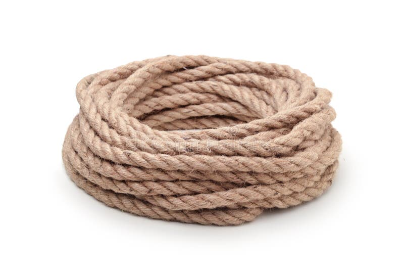 Coil of Hemp Rope Isolared stock photo. Image of equipment - 248848218