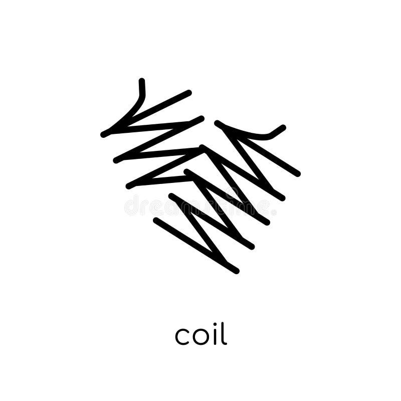 Coil Icon. Trendy Modern Flat Linear Vector Coil Icon on White B Stock ...