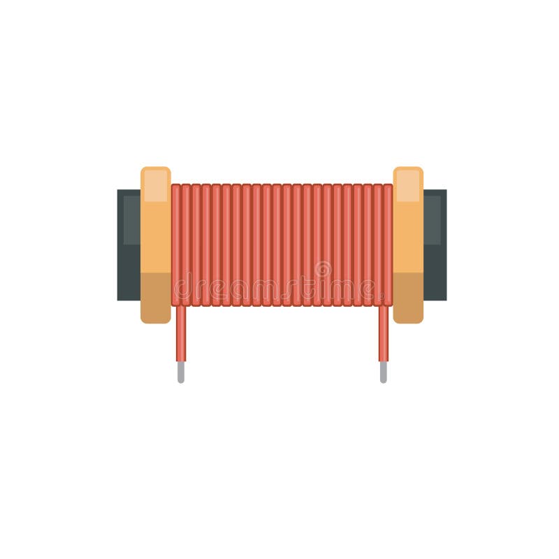 Coil Inductor Vector Element Concept Design Illustration Stock Vector ...