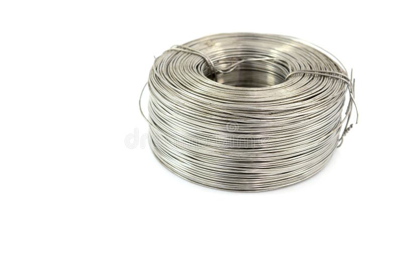 Coil of metal wire stock image. Image of industry, wire - 64516197