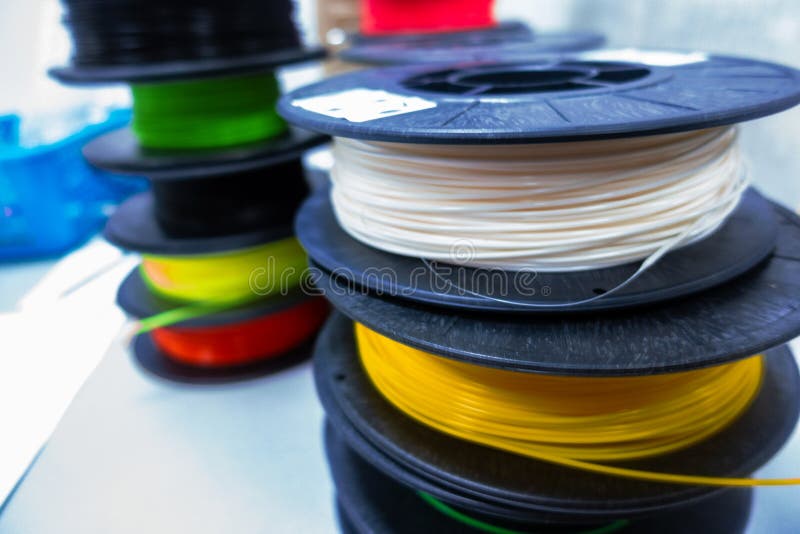 A Coil of Plastic Colored Wire for a 3D Pen Stock Photo - Image of ...