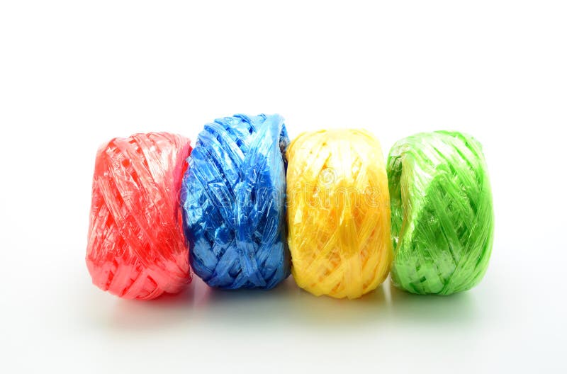 Coil of Plastic Rope on White Background Stock Photo - Image of plastic ...