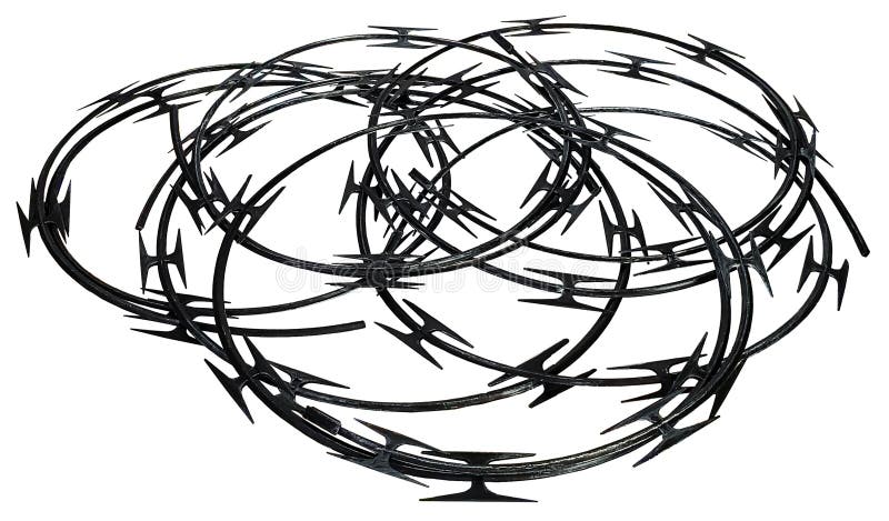 Coil of Razor Wire stock photo. Image of wire, barrier - 257513584