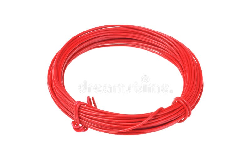 Coil of Red Wire stock image. Image of flexibility, object - 26154211