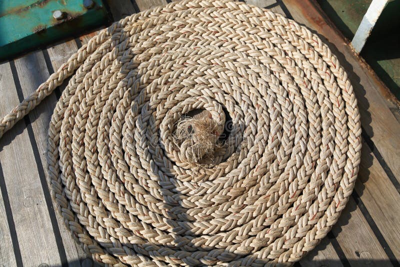 A Coil of Old Mooring Line stock photo. Image of pile - 74028070