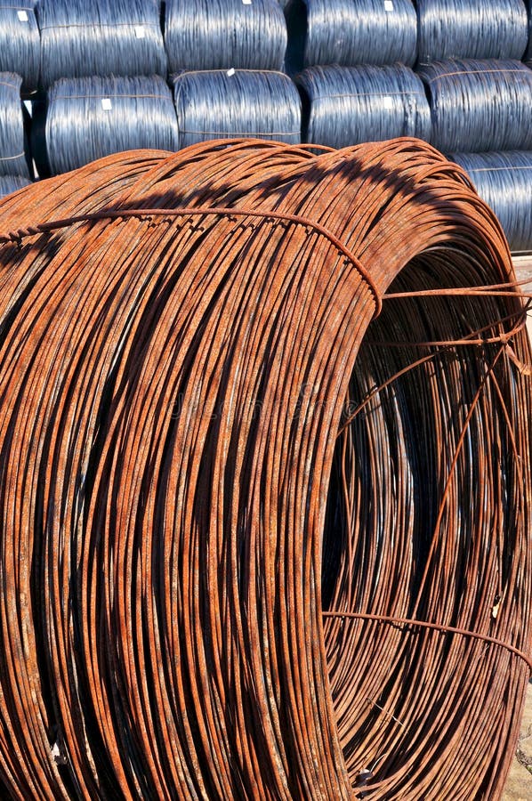 Coil of Rusted Steel Wire stock image. Image of metal - 30208671