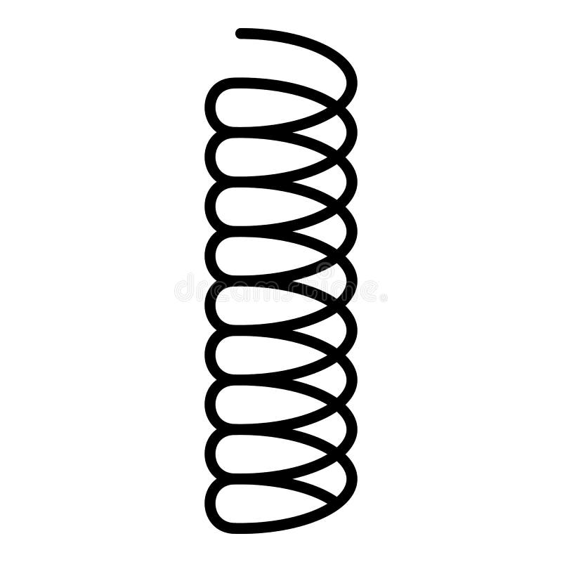 Coil Spring Object Icon, Outline Style Stock Vector - Illustration of ...