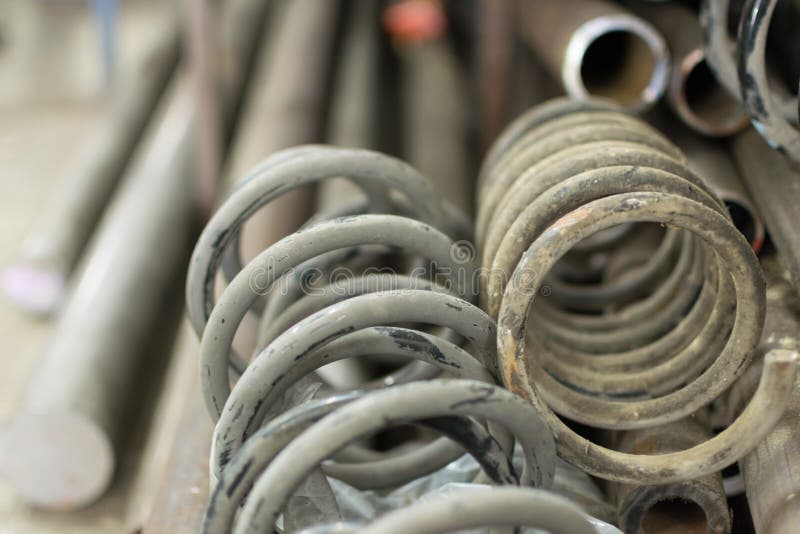 Coil spring rusty stock photo. Image of macro, chrome - 68533482
