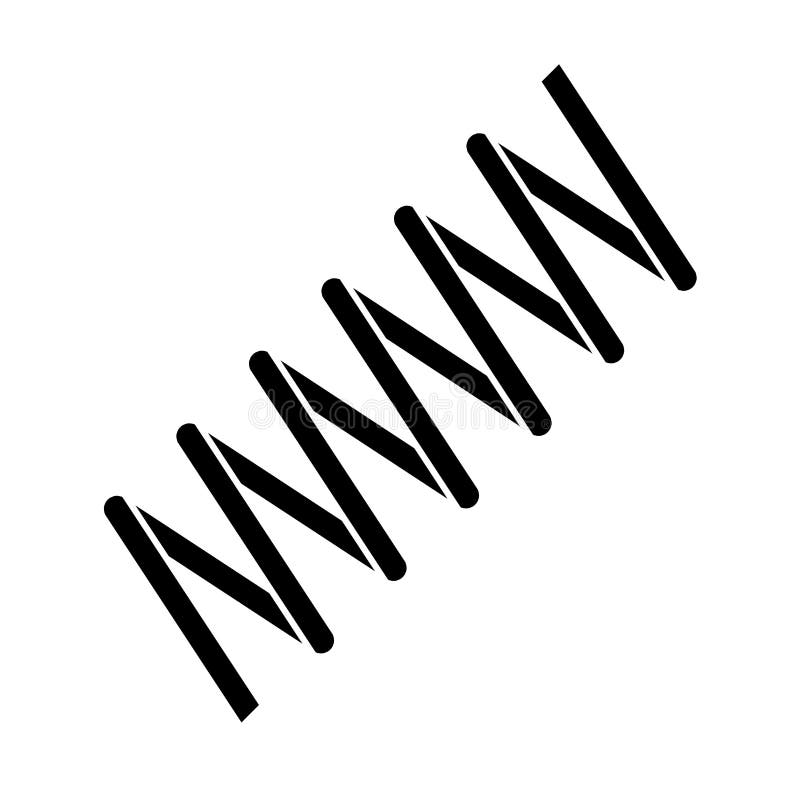 Coil Spring Steel Spring Metal Spring On White Background Vector Stock ...