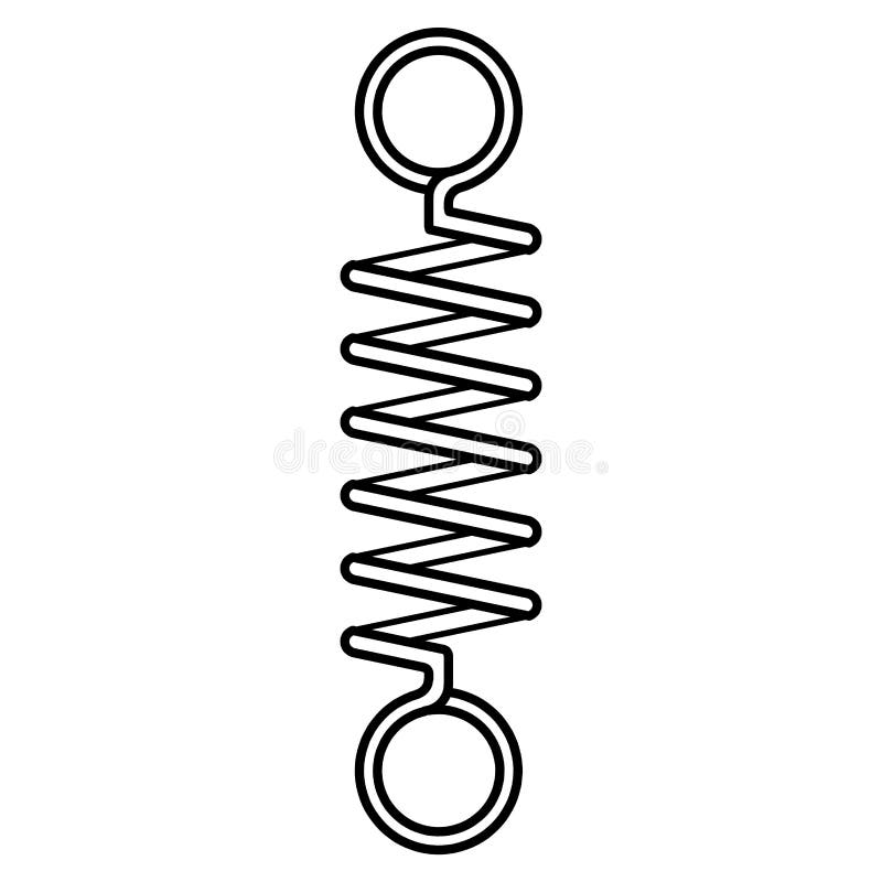 Coil Spring Steel Spring Metal Spring on White Background Vector Stock ...