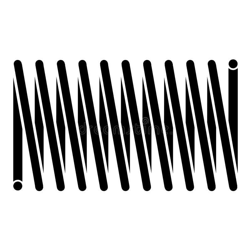 Coil Spring Steel Spring Metal Spring on White Background Vector Stock ...