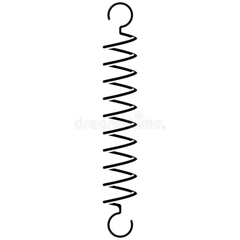 Coil Spring Steel Spring Metal Spring on White Background Vector Stock ...