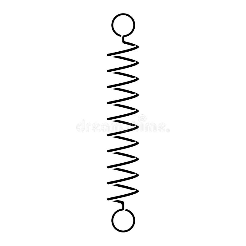 Coil Spring Steel Spring Metal Spring on White Background Vector Stock ...