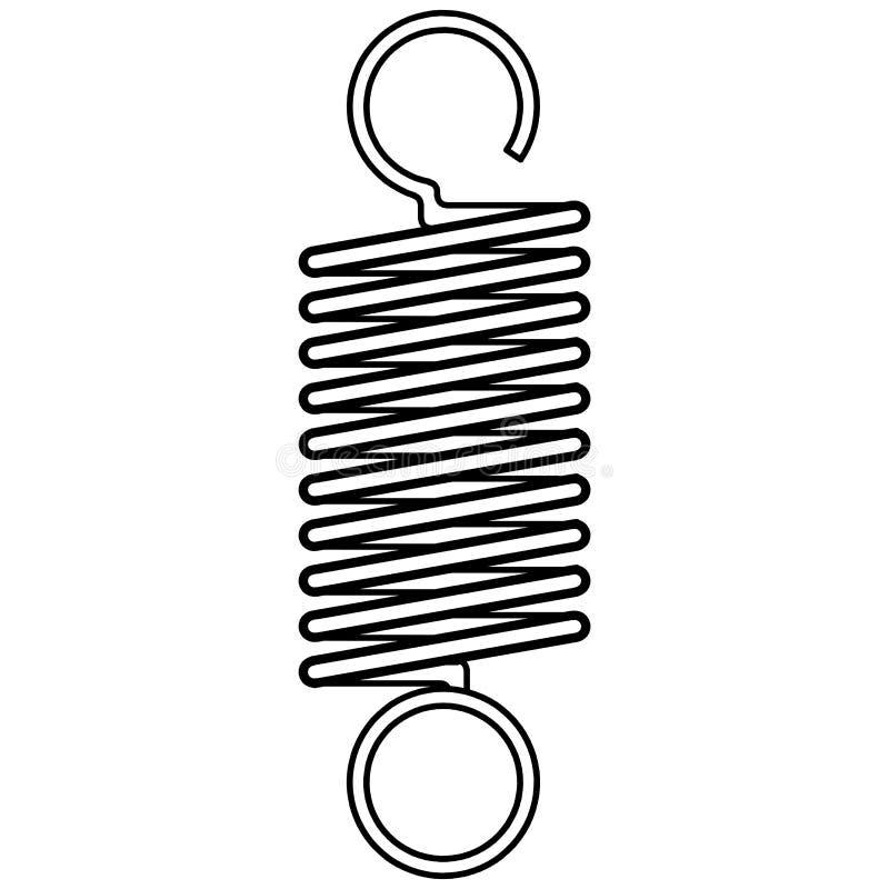 Coil Spring Steel Spring Metal Spring on White Background Vector Stock ...