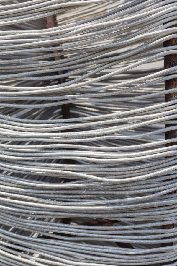 A Coil of Steel Wire Closeup Stock Photo - Image of flexible, link ...