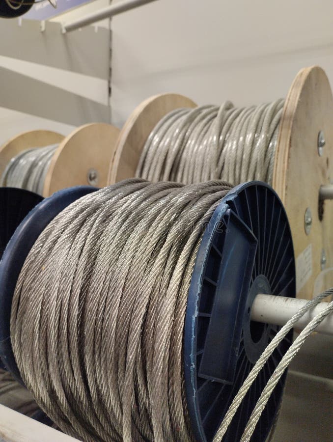 Coil of Steel Wire, Metal Cable, Cable , Bobbin with Wire Stock Photo ...