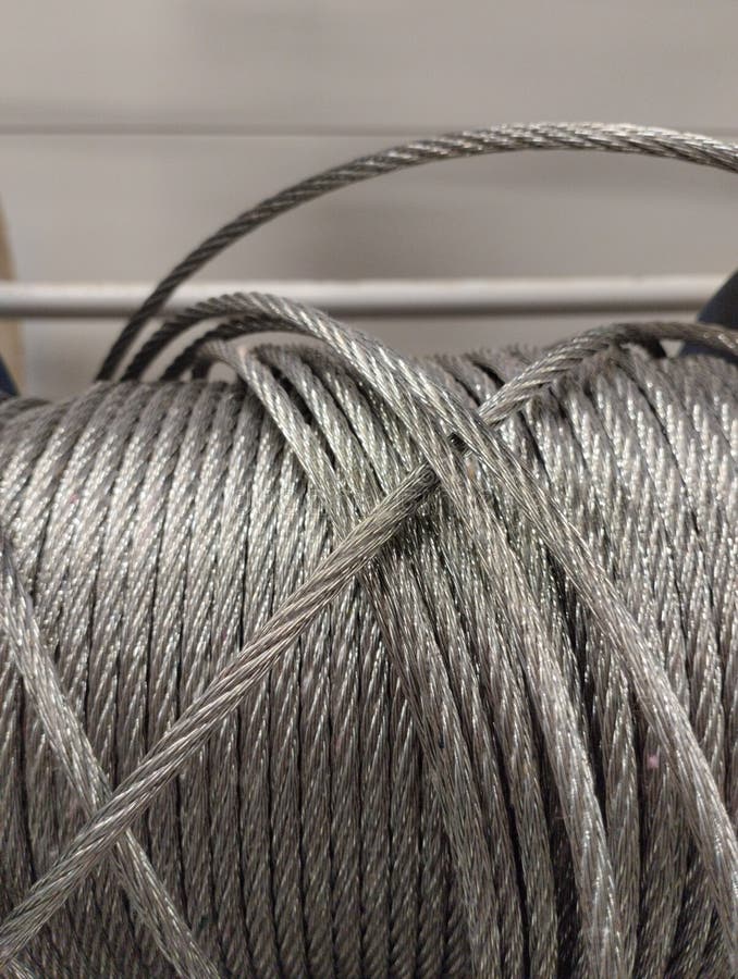 Coil of Steel Wire, Metal Cable, Cable , Bobbin with Wire Stock Photo ...