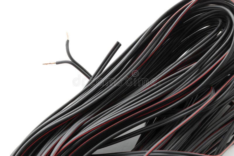 Coil of Stranded Copper Insulated 12V DC Wire, Stock Image - Image of ...