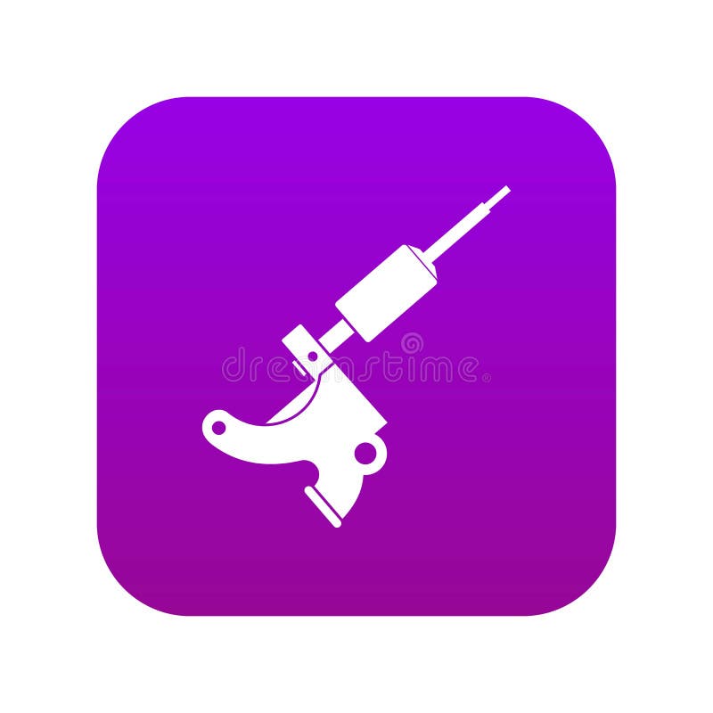 Coil Tattoo Machine Icon Digital Purple Stock Vector - Illustration of ...