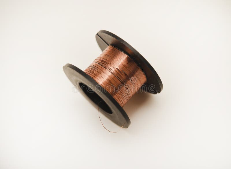 Copper Coil. Copper Wire Wound on a Coil Stock Photo - Image of tool ...