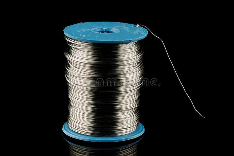 Thin Steel Galvanized Wire in Coil Isolated on White Background Stock ...