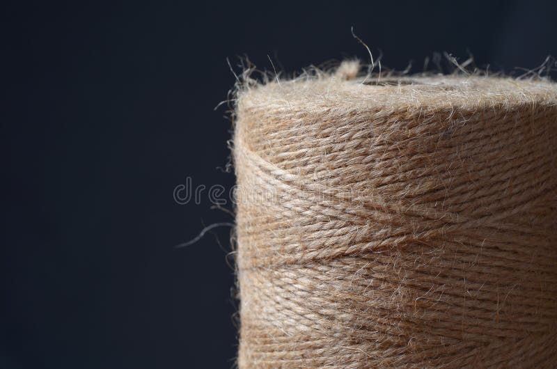 Coil Thread Close-up on Gray Background Twine Stock Image - Image of ...