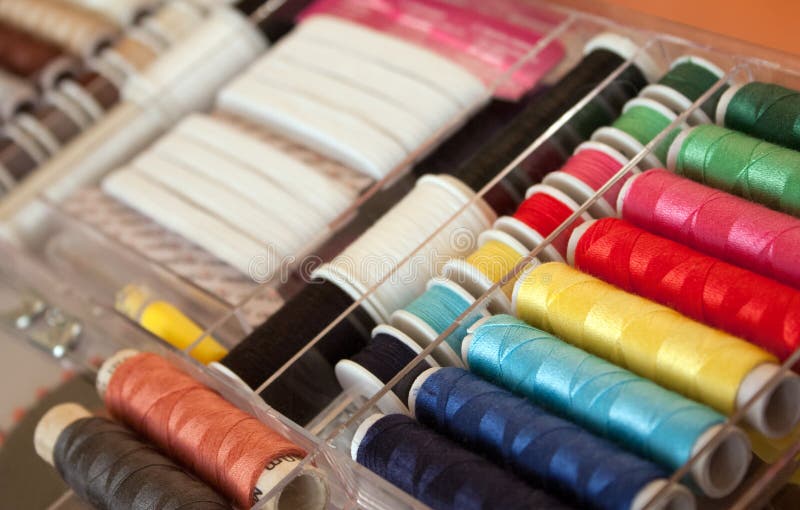 The coil with threads. stock photo. Image of assorted - 142626822