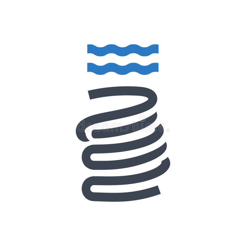 Coil Water Flow Icon stock vector. Illustration of flow - 361753001
