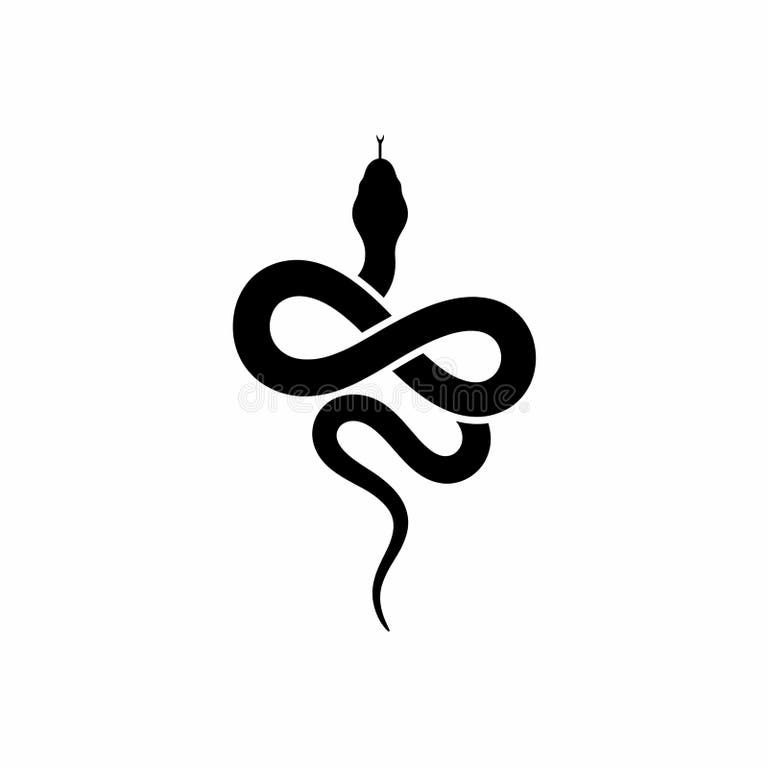 Coiled Black Snake Silhouette Vector Stock Illustration - Illustration ...