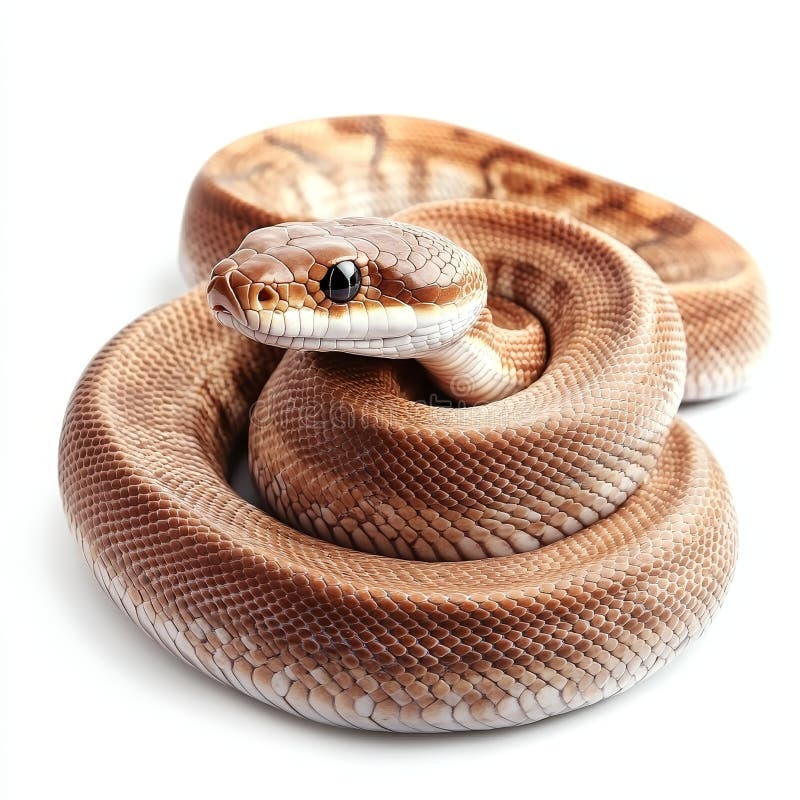 Coiled Brown Python Close-up, Macro Photography, Reptile, Snake, Scale Texture Python, Reptile ...