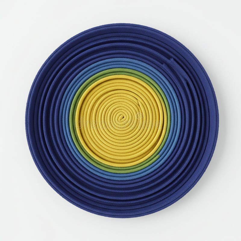 A Coiled, Circular Arrangement of Fabric Strips in Concentric Layers ...