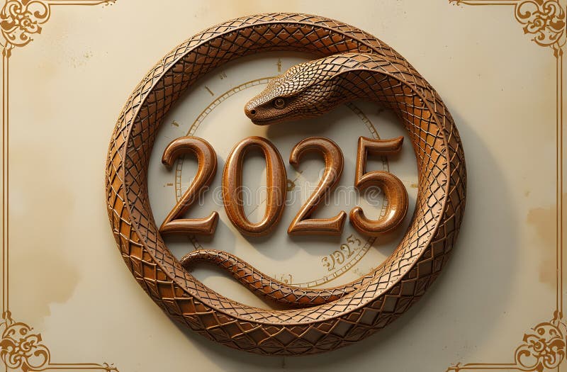 Coiled into a Circular Shape, the Snake Embodies the Perpetual Flow of ...