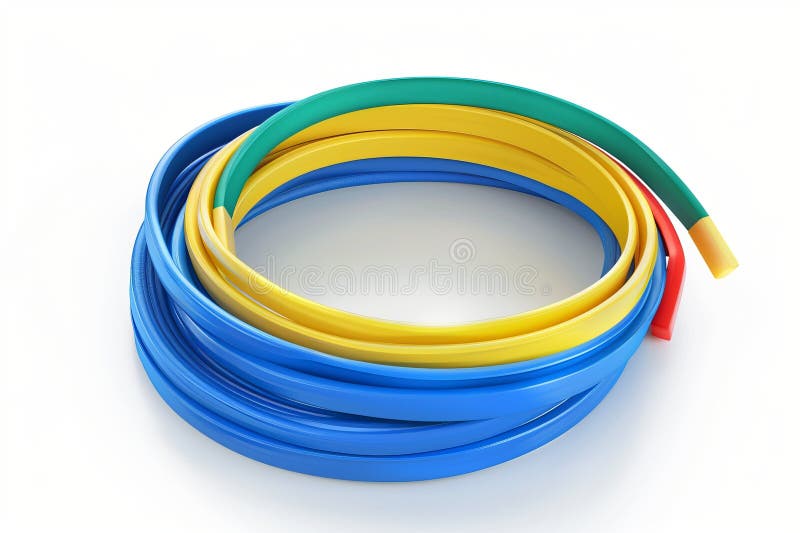 Colorful Electrical Wires in a Neat Coil. Perfect for Electronics ...