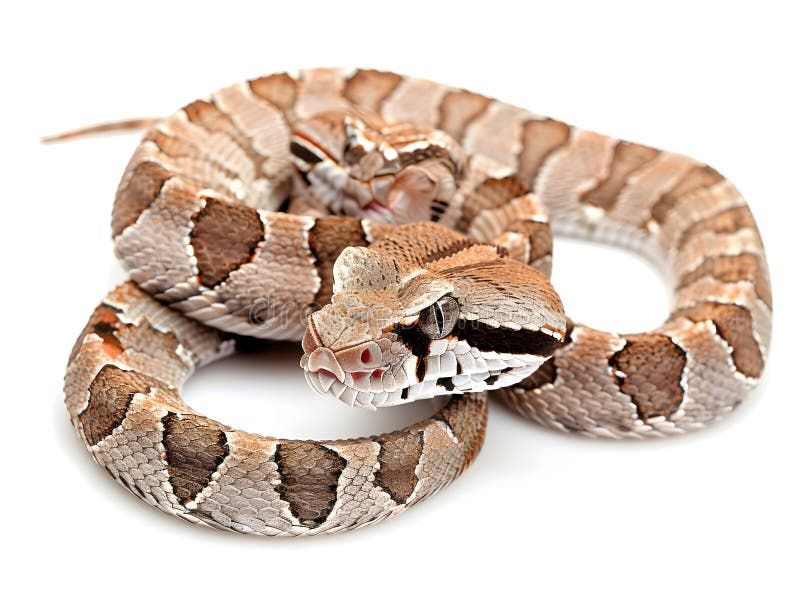 Coiled copperhead snake stock illustration. Illustration of snake ...