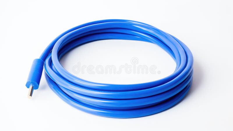Coiled Ethernet Cable Isolated Stock Illustration - Illustration of ...