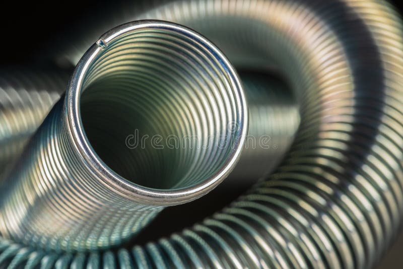 Coiled Metal Spring Closeup Stock Image - Image of circle, spring ...