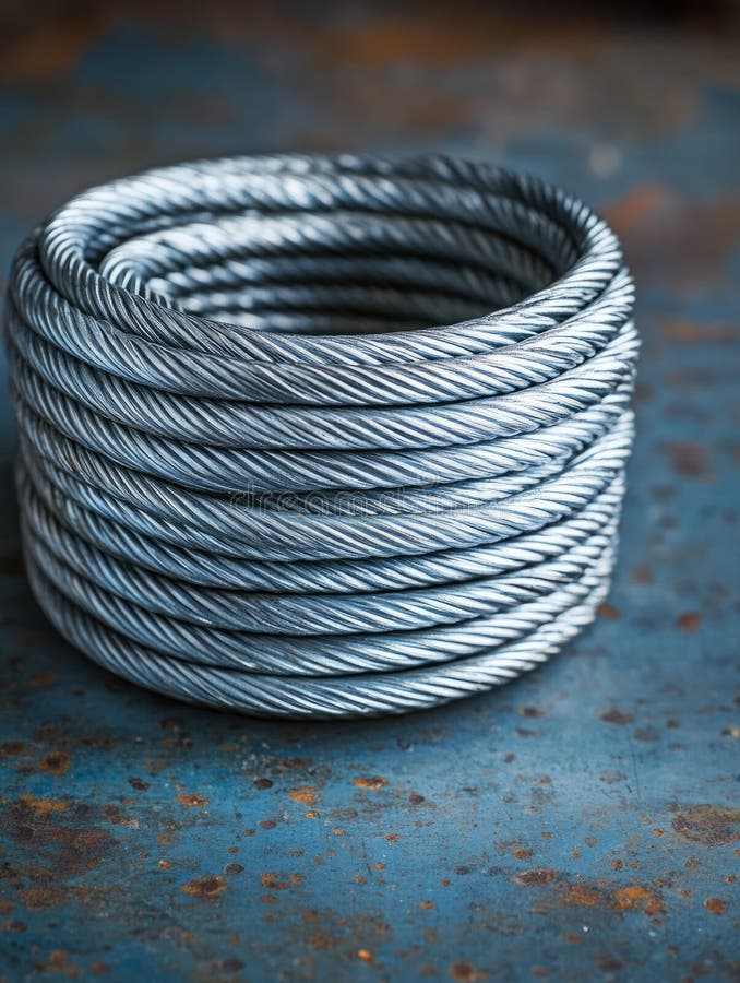 Coiled Metal Wire on a Rusted Surface. Stock Image - Image of hardware ...
