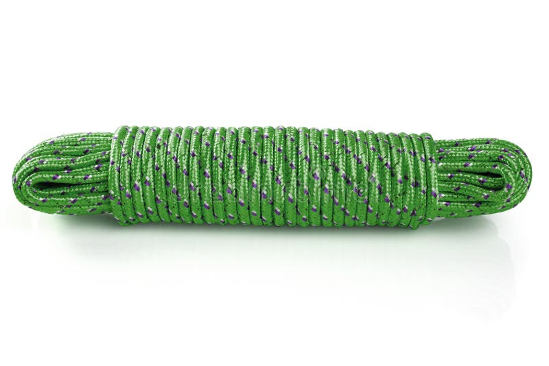 Coiled Nylon Rope Green. Used To Hold or Dry Things Stock Photo - Image ...