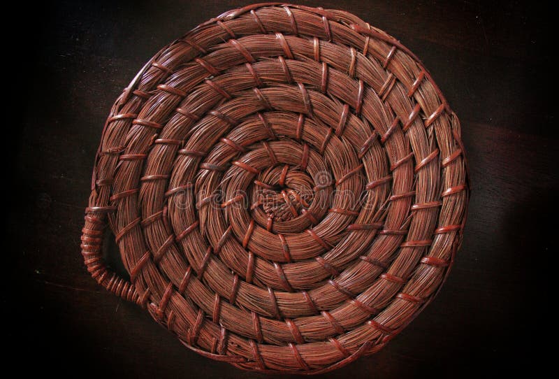 Coiled Pine Needle Pot Trivet Stock Image - Image of protection ...
