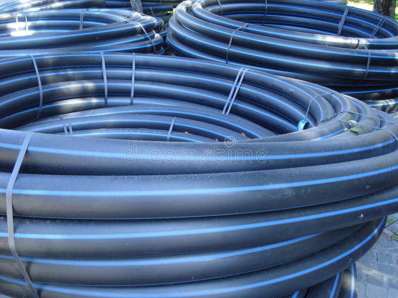Coiled plastic tubes stock photo. Image of engineering - 52740228