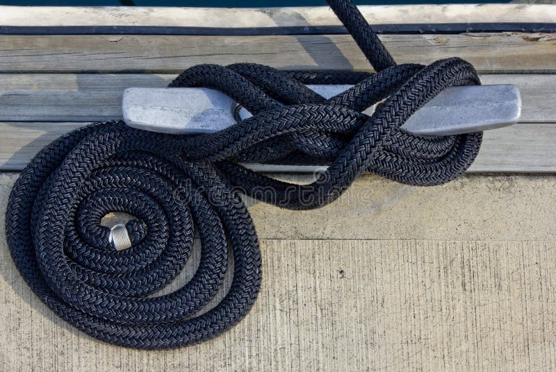 Coiled rope stock photo. Image of spiral, marina, boards - 34983956