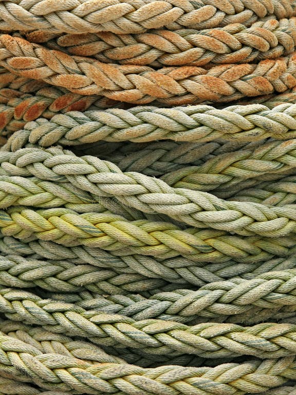 Coiled rope detail stock image. Image of fishing, marine - 5408745