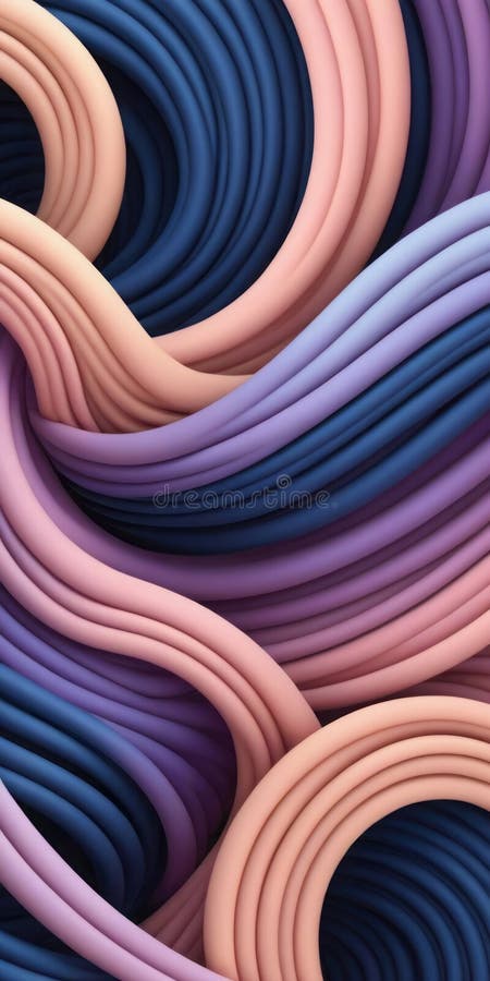 Coiled Shapes in Navy Lavenderblush Stock Image - Image of pattern ...