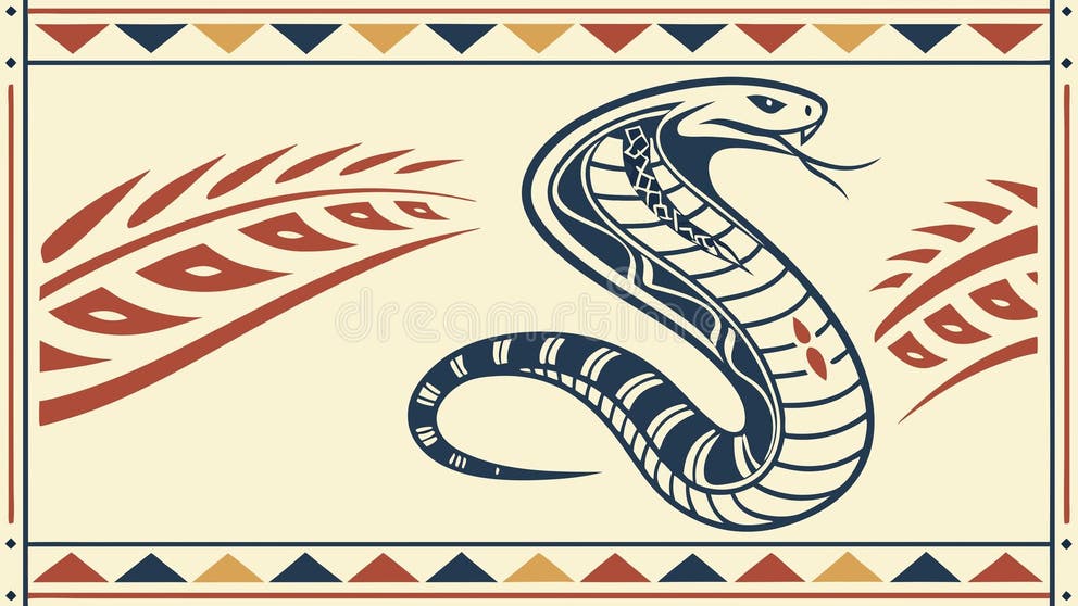 Coiled Snake Tribal Pattern Decorative Border Design, Vector Design ...