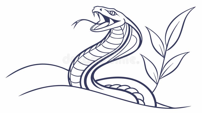 Coiled Snake Vector Illustration Line Art, Vector Design Generative AI ...