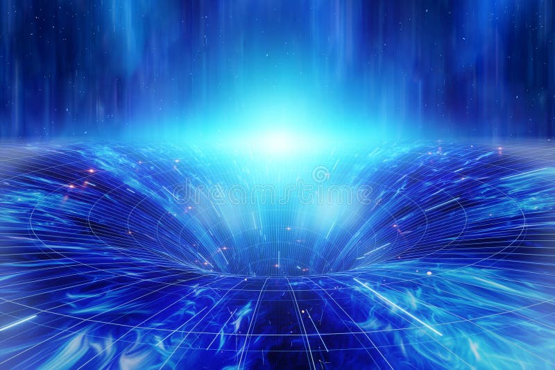 The Coiled Space of Time is Connected by a Tunnel or Wormhole, the ...