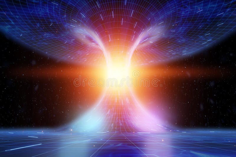 The Coiled Space of Time is Connected by a Tunnel or Wormhole, the ...