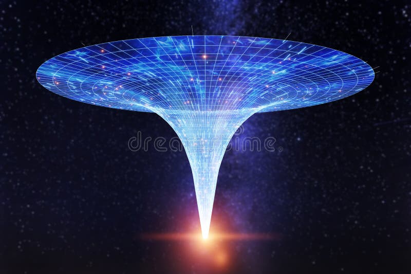 The Coiled Space of Time is Connected by a Tunnel or Wormhole, the ...