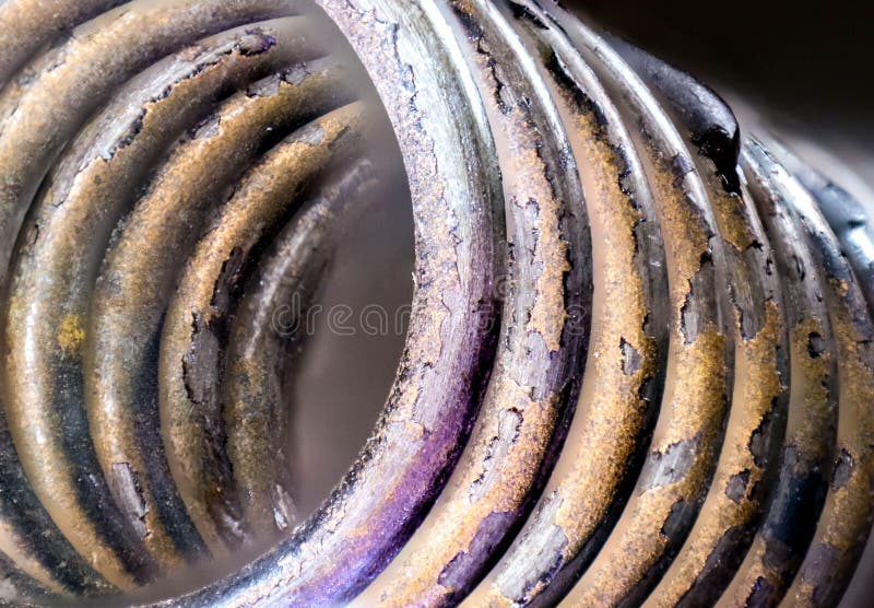 Coiled Spring Closeup stock photo. Image of metal, close - 171305500